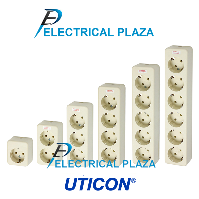Jual Uticon Stop Kontak Arde 1 2 3 4 5 6 Lubang [ST118 ST128 ST138 ...