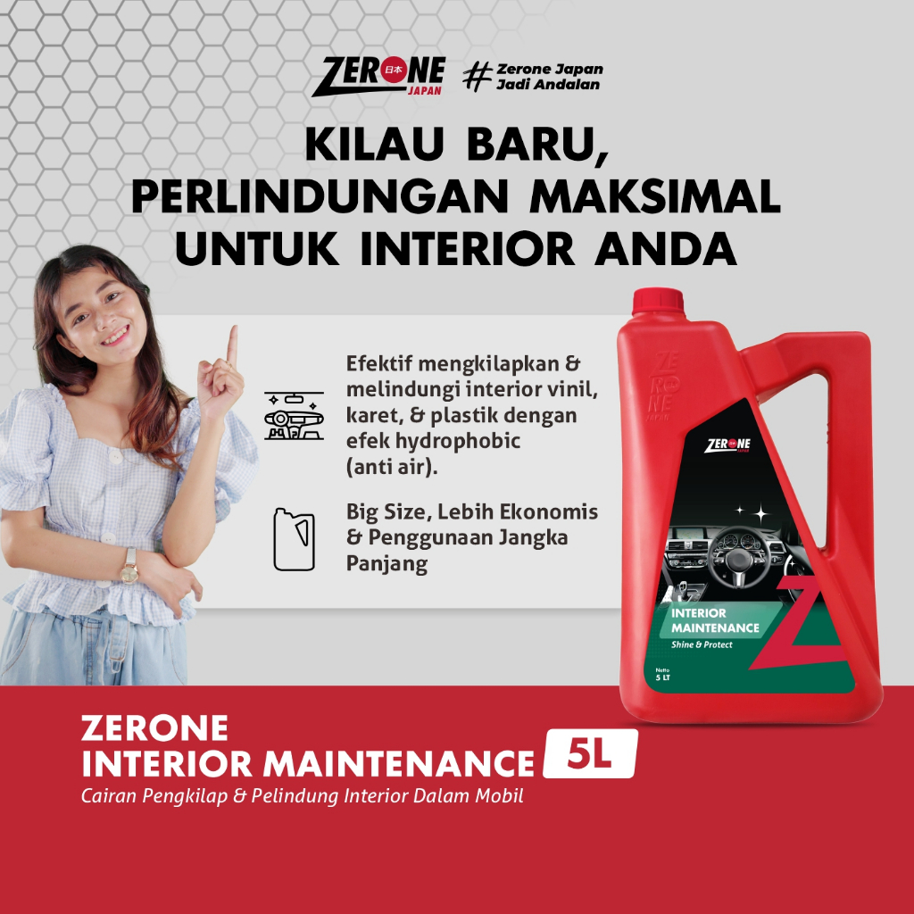 Jual Zerone Japan Interior Maintenance Pelindung Pembersih Interior Dalam Mobil 5 Liter Original ...