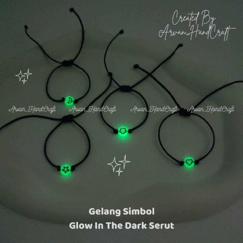 Jual Gelang Glow In The Dark Simbol Model Serut // Gelang Menyala Dalam ...