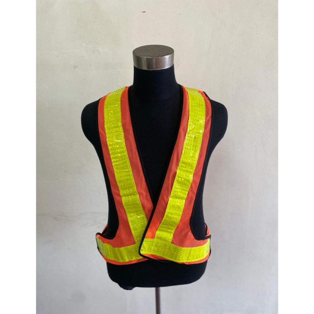 Jual Rompi Jaring/Rompi Proyek/Rompi safety V Neck Orange, Full ...