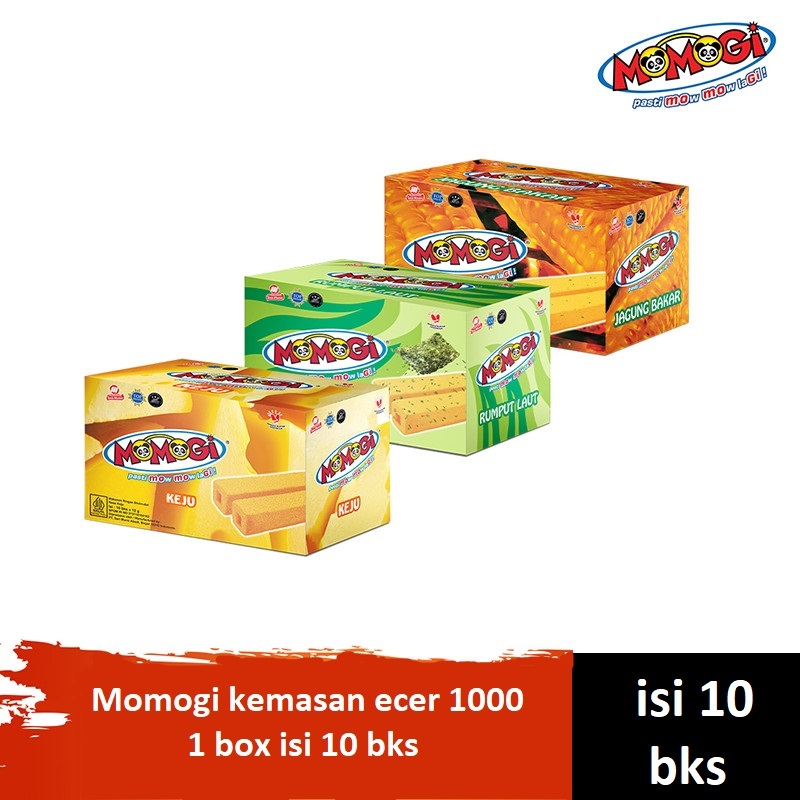 Jual momogi eceran 1000 | box isi 10 bks | Shopee Indonesia