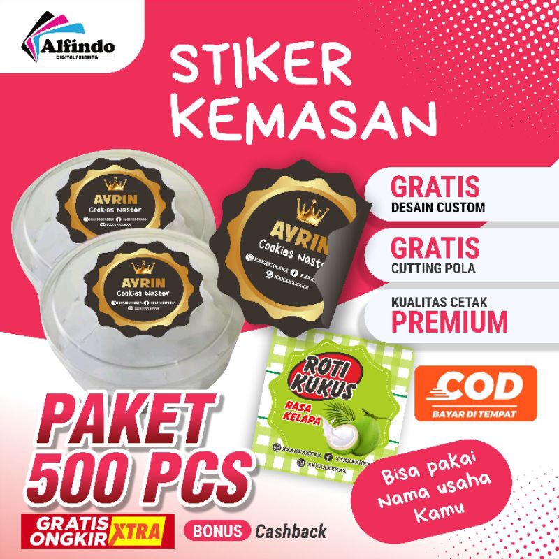 Jual PAKET 500 STIKER LABEL / STIKER KEMASAN (diameter 3-7cm) | Shopee ...