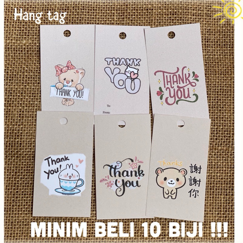 Jual 1(satu) hangtag thank you / tag thanks | Shopee Indonesia
