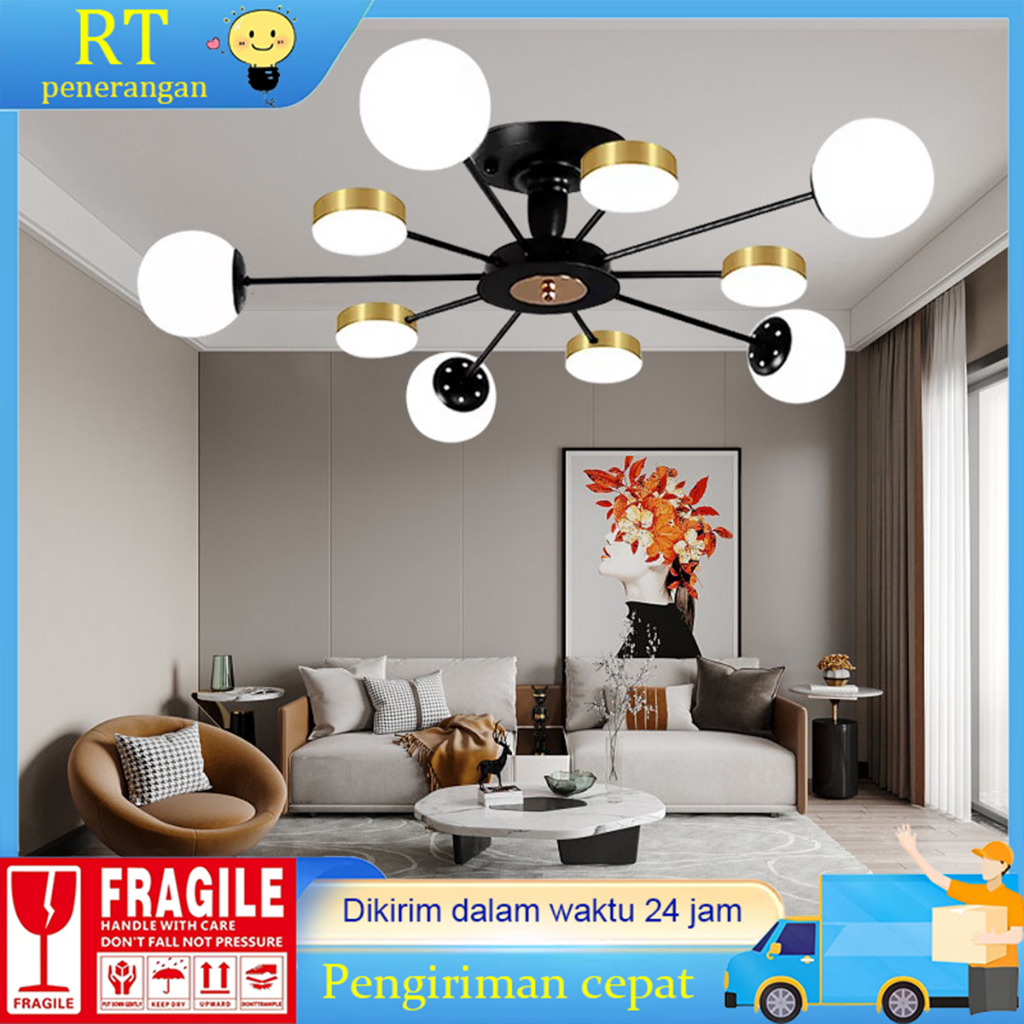 Jual Lampu Ruang Tamu Minimalis Modern Lampu Gantung Cahaya Atmosfer ...
