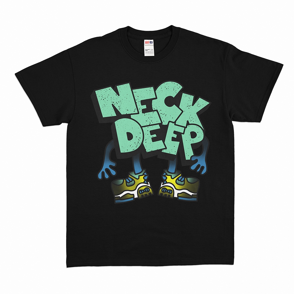 Jual Kaos Band NeckDeep - Alien Hitam Original Baju T-shirt Oversize ...