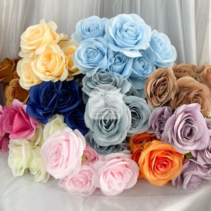 Jual [02012] Bunga Artificial Rose Jumbo 7 Kuntum | Bunga Mawar ...