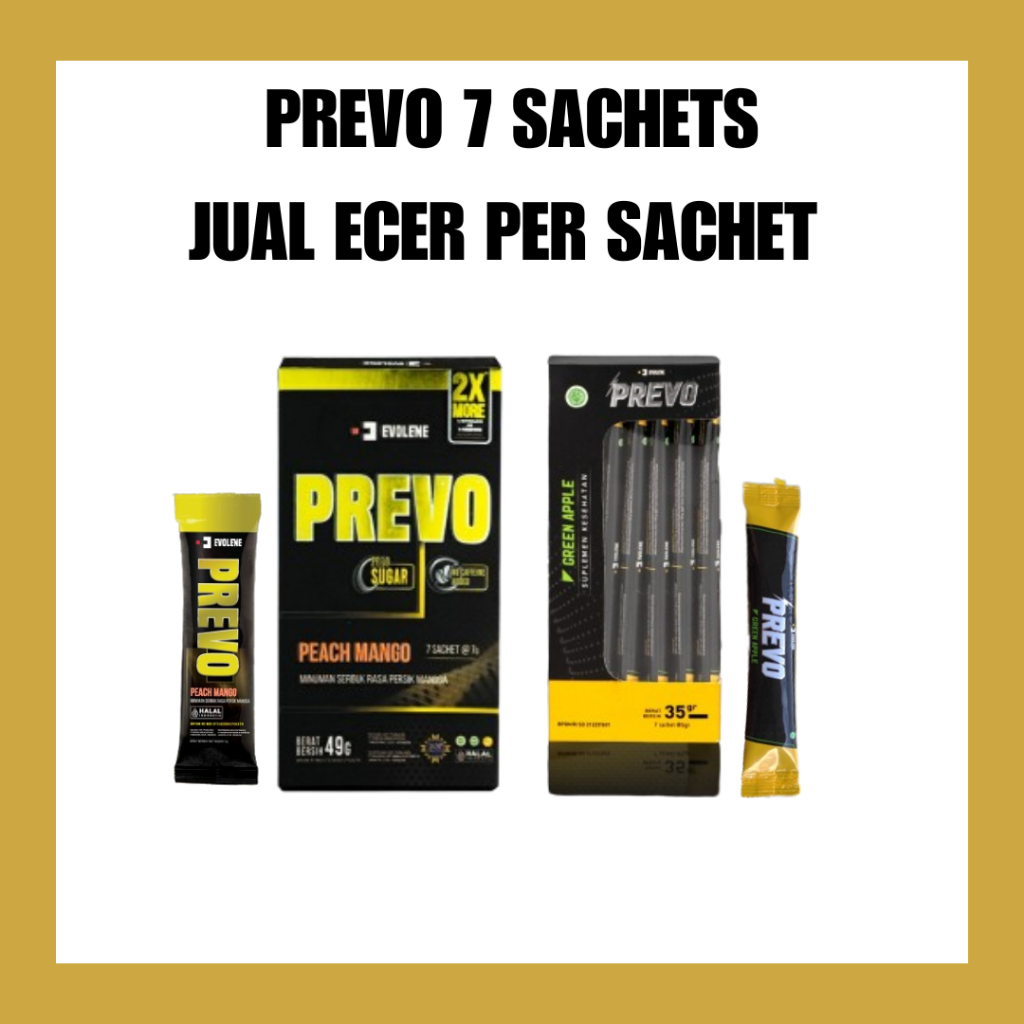Jual Prevo Evolene Pre Workout 7 Sachets Rasa Apel Hijau / Green Apple ...