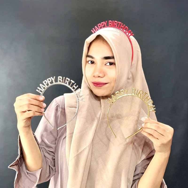 Jual Bando mahkota happy birthday bendo hair desain happy birthday ...