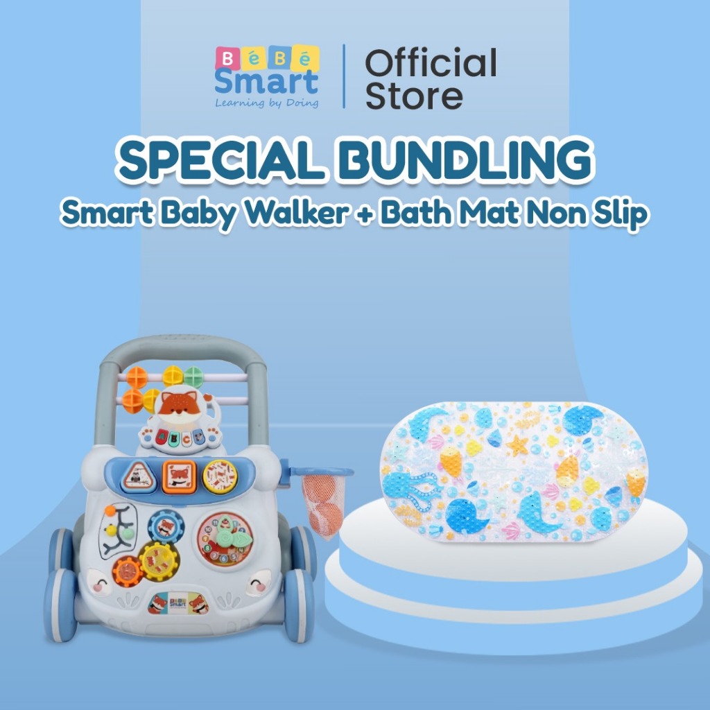 Jual BEBE SMART Bundling Smart Baby Walker Bath Mat Anti Slip / Push ...