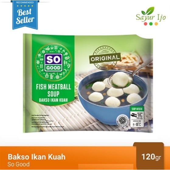 Jual So Good Bakso Ikan Kuah 120 Gram / Pack Fresh Frozen Fish Meatball ...