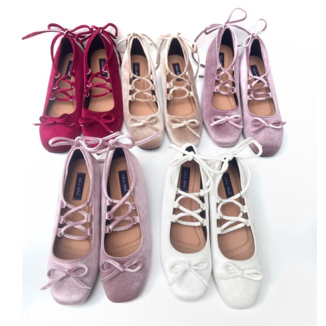 Jual Silver Petals - Belle Coquette Shoes/ Sepatu Ballet Korea/ Flat ...