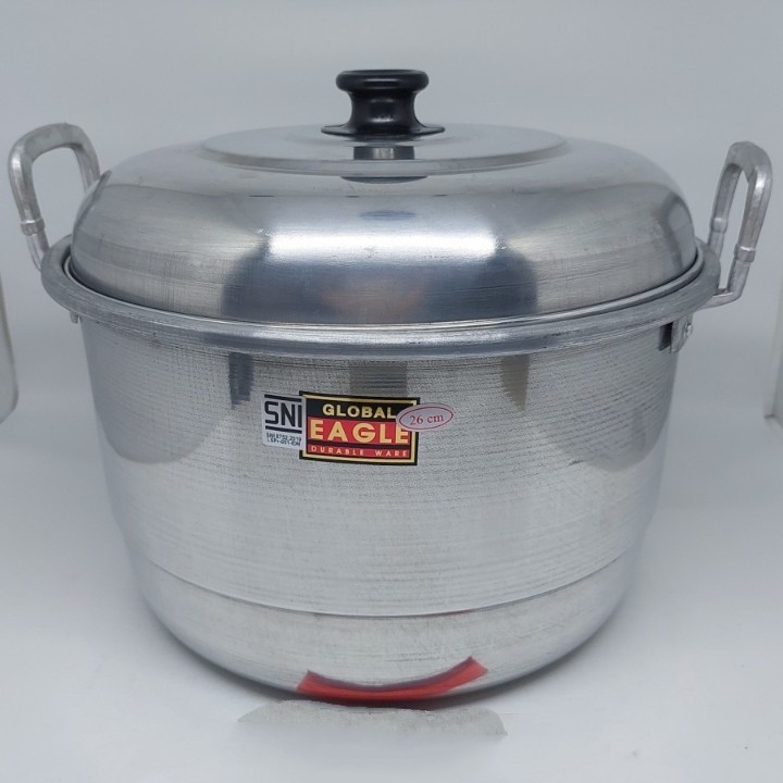 Jual Panci Dandang Kukus 20 22 24 26 28 30 33cm Aluminium Global Eagle ...