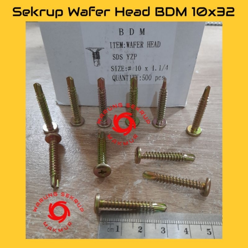 Jual (100 pcs) Sekrup Roofing Wafer Head SDS #10x32 / Skrup Wafer Head ...