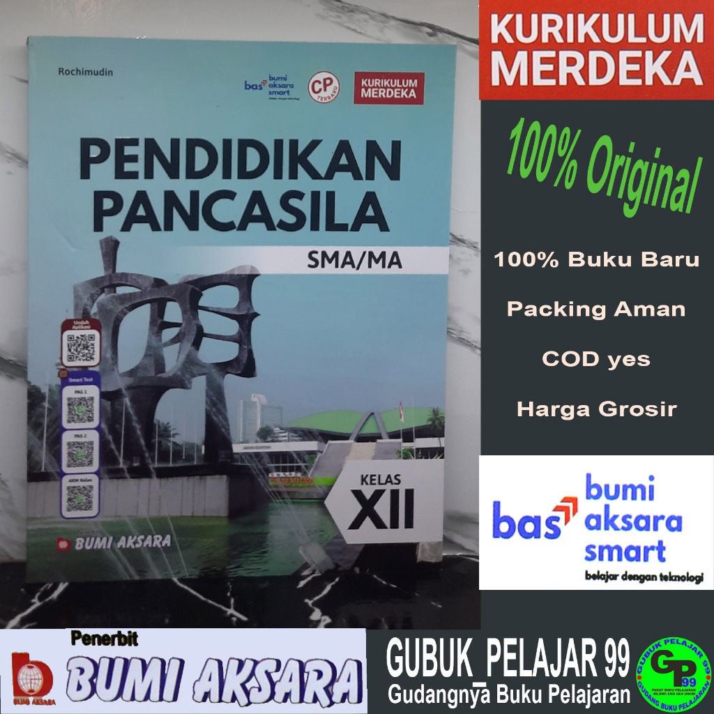 Jual Buku Siswa PENDIDIKAN PANCASILA Kelas 12/XII Untuk SMA/MA KURIKULUM MERDEKA Bumi Aksara CP ...