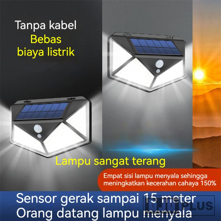 Jual DJDPlus Lampu dinding solar tenaga surya 100 LED anti air ...
