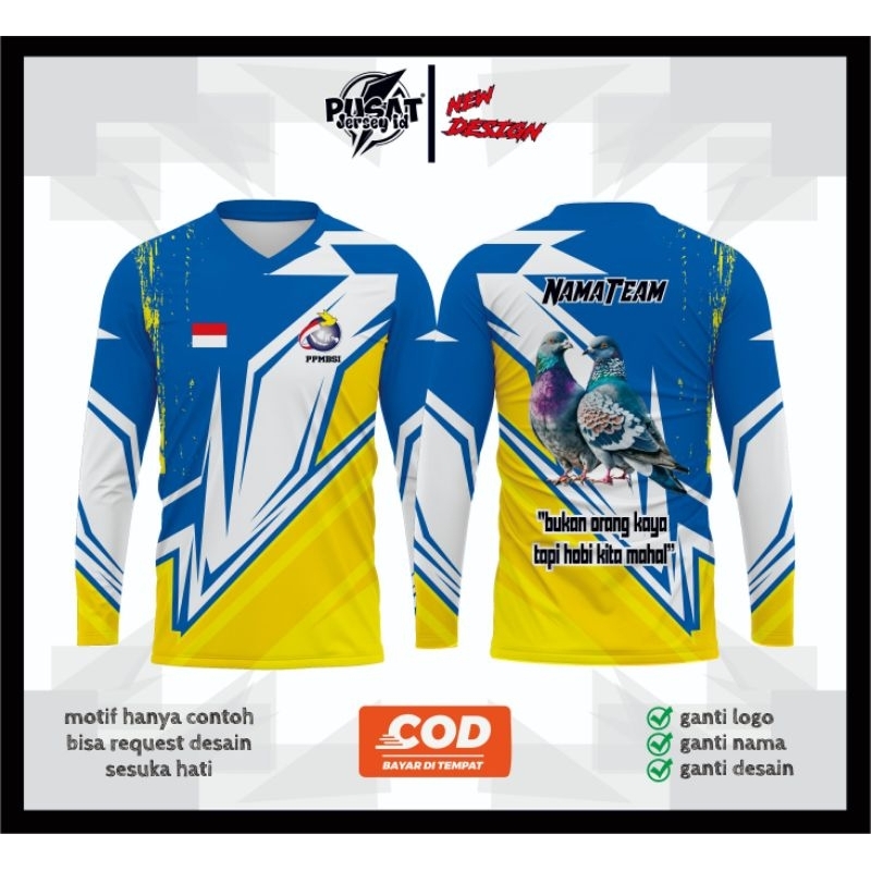 Jual JERSEY MERPATI CUSTOM GRATIS DESAIN | Shopee Indonesia