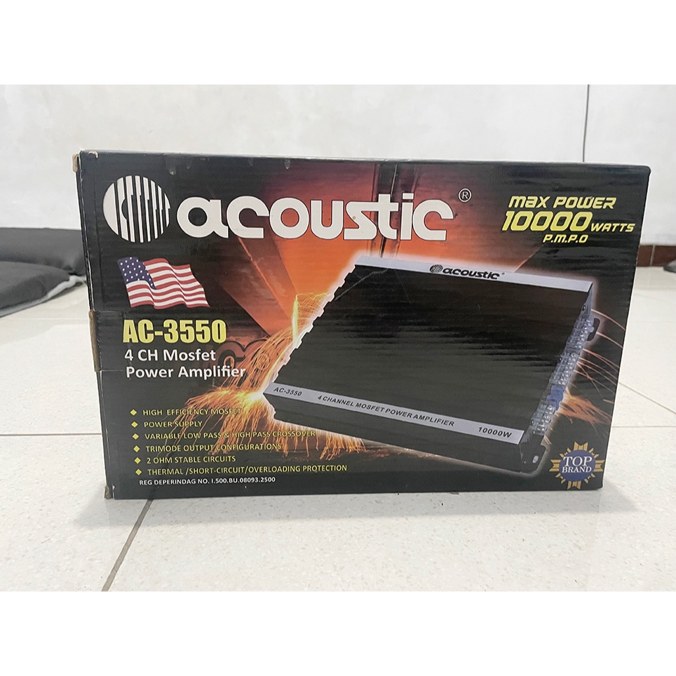 Jual POWER AMPLIFIER MOBIL ACOUSTIC AC-3550 MOSFET 4CHL | Shopee Indonesia