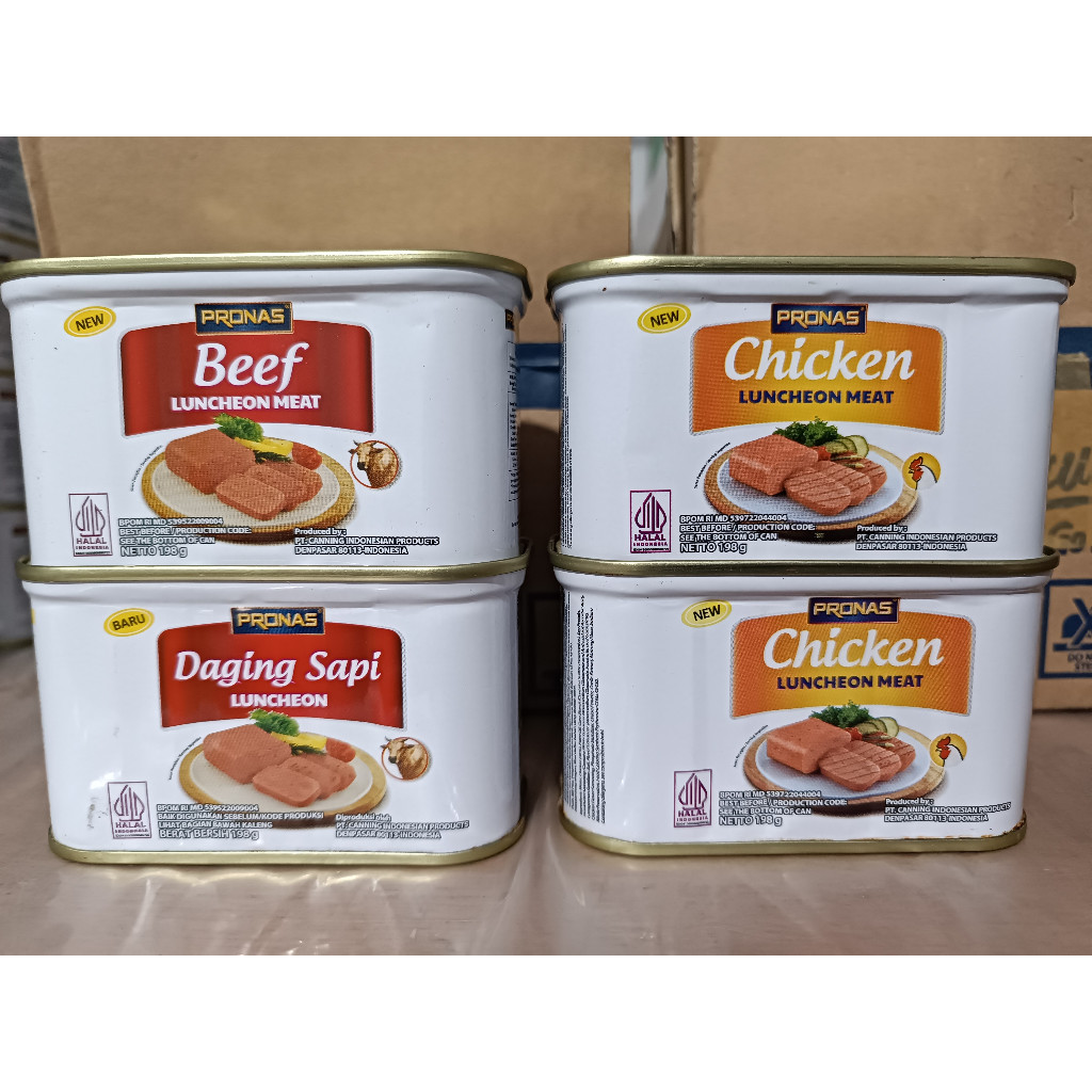Jual Pronas Beef Luncheon meat 198 g - Pronas Chicken Luncheon meat 198 ...