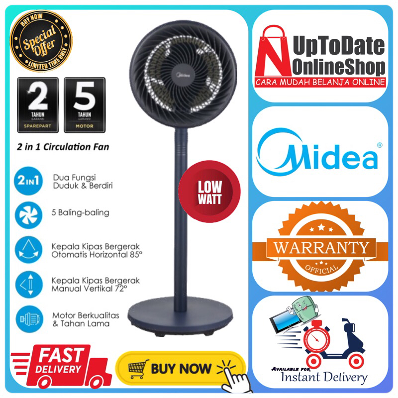 Jual KIPAS ANGIN MIDEA MFG180M0APB MFG180M0 CIRCULATION FAN MIDEA SUPER ...