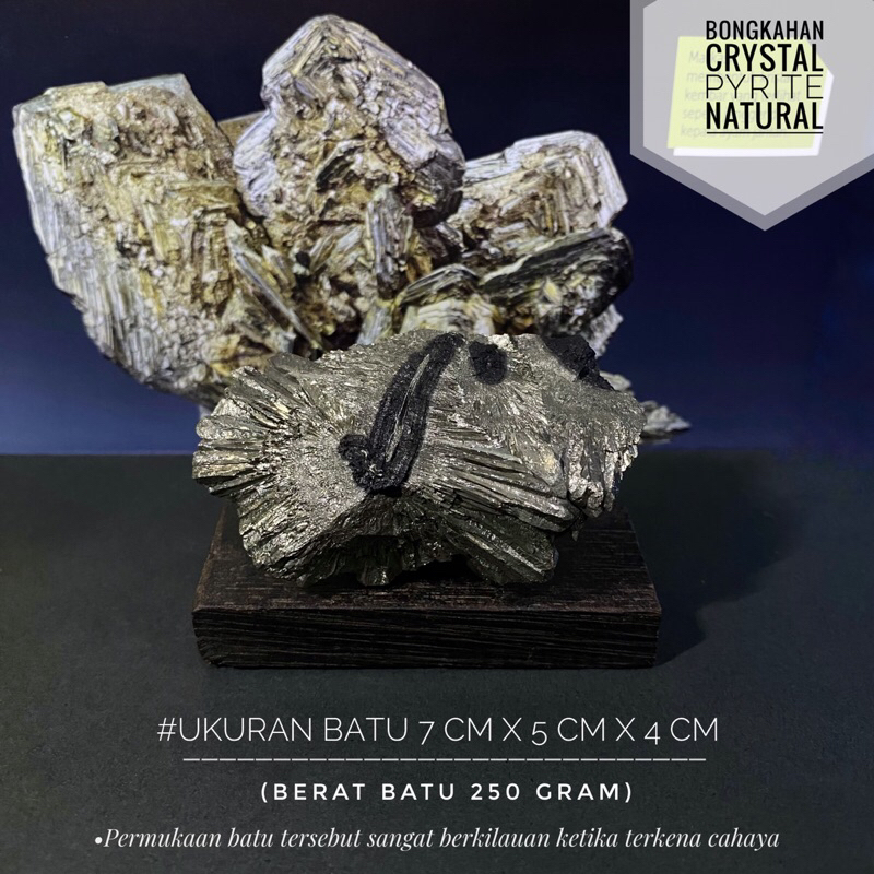 Jual Bongkahan Crystal Pyrite Quartz L4 atau Batu Kristal Pyrite atau ...