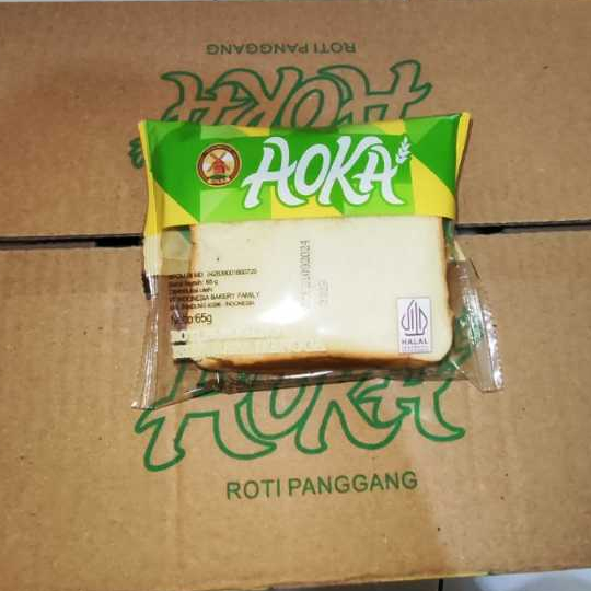 Jual Aoka Roti Tawar Panggang Sandwich Isi Selai Dus Karton