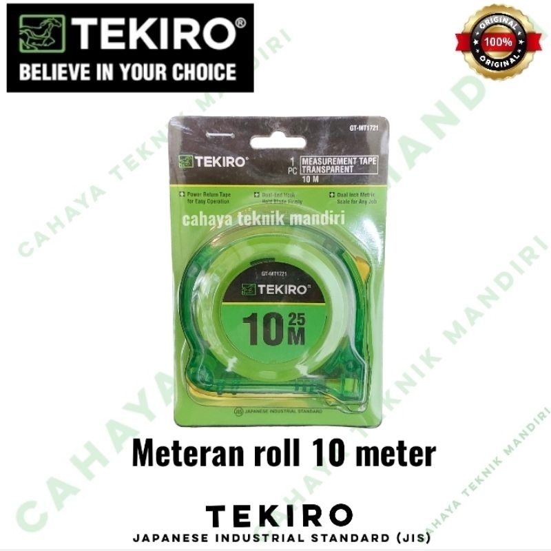 Jual Meteran roll TEKIRO GT-MT1721 bening transparant 10 meter | Shopee ...