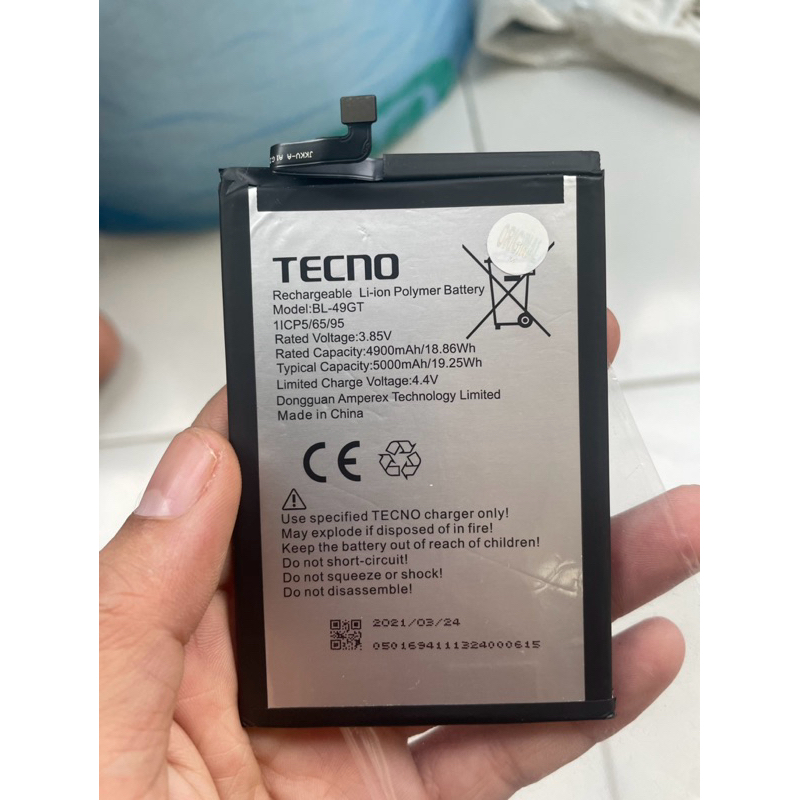 Jual Baterai Batre TECNO Camon 17 CG8 BL-49GT | BL49GT Original ...