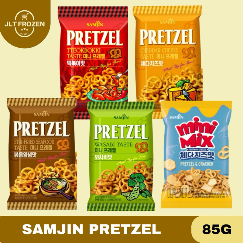 Jual Samjin Pretzel Snack Korea Pretzel / Tteokbokki / Cheddar Cheese ...