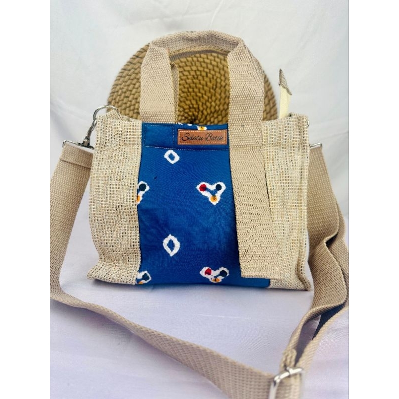Jual Tas mini jumputan kombinasi goni | Shopee Indonesia