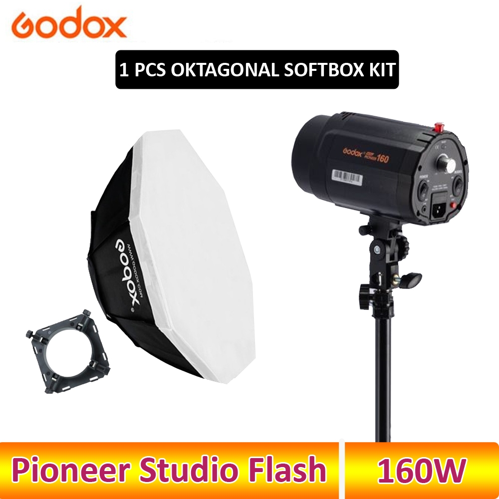 Jual Godox Paket Studio Flash Pioner 160 with Lightstand 2M & Oktagonal ...