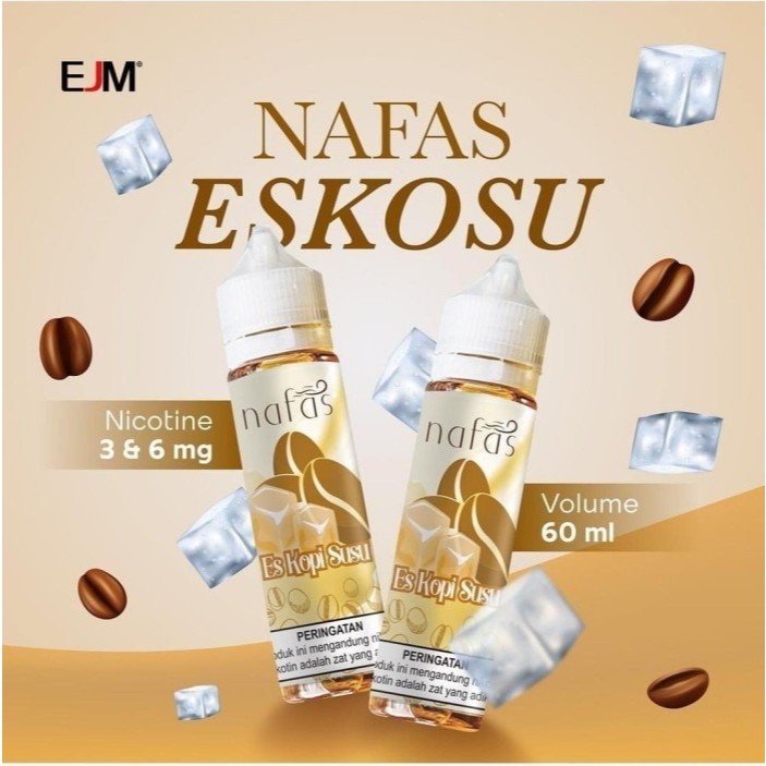 Jual Liquid EJM Nafas Es Kopi Susu 3MG/6MG 60ML | Shopee Indonesia