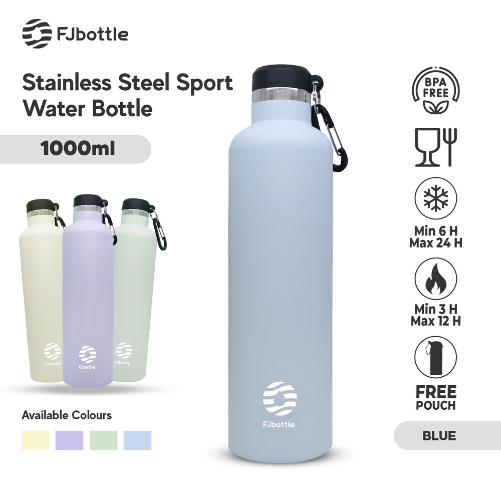 Jual FJbottle - SR2101 Botol Minum Tumbler Olahraga Stainless Steel Soft Colors 1Liter Double ...