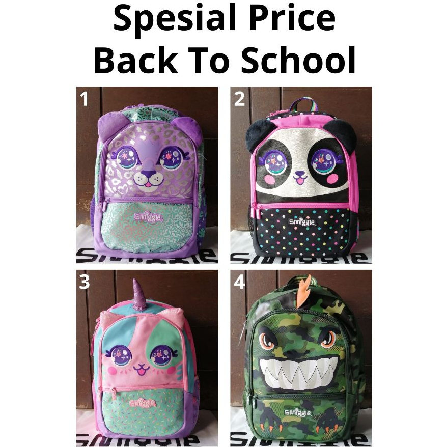 Jual BACK TO SCHOOL Smiggle Best Budz classic backpack Tas SD shark ...