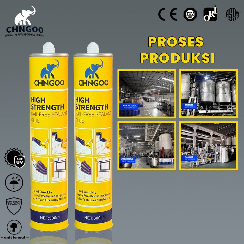 Jual LEM SEALANT, LEM KAYU, LEM BATU CHNGOO HIGH STRENGTH NAIL FREE ...