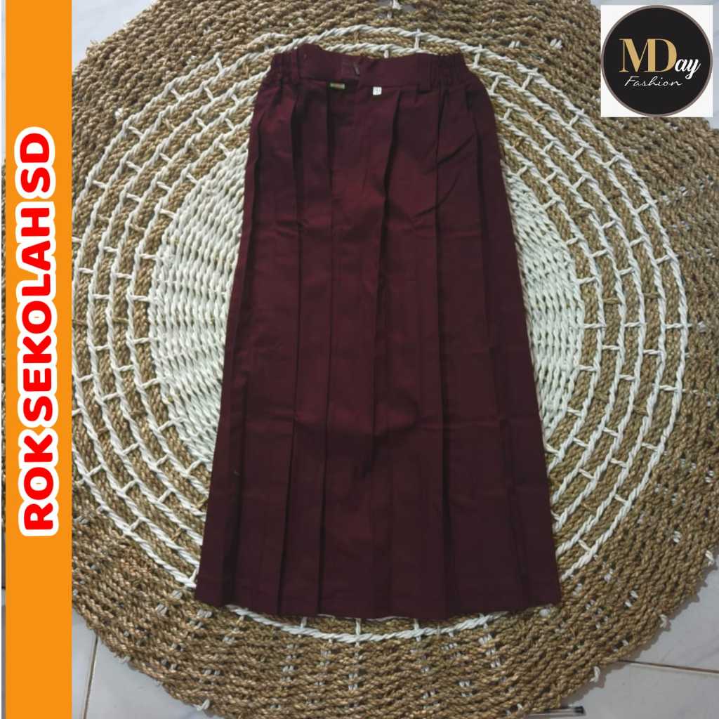 Jual SERAGAM ROK PANJANG RAMPLE SEKOLAH SD SMP BAHAN FAMATEX MERAH HATI ...