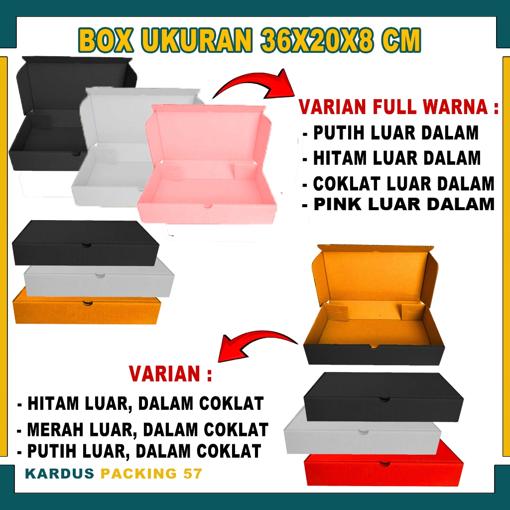 Jual Box 36X20X8 (BABE) cm / Kardus / Karton Polos / Box Hampers / Box ...