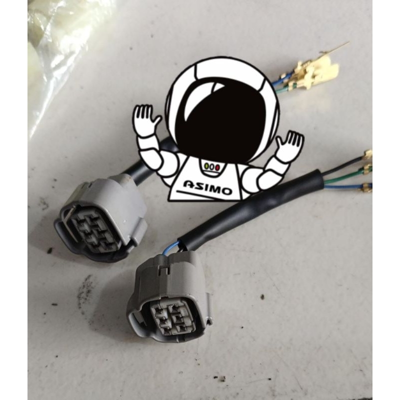 Jual soket headlight extension adaptor upgride pin 3 H4 to 6 Led ...