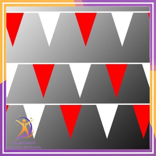 Jual OSB Bendera Merah Putih Segitiga 9 Pcs Ulang Tahun Kemerdekaan Agustus Banner Bunting Flag ...