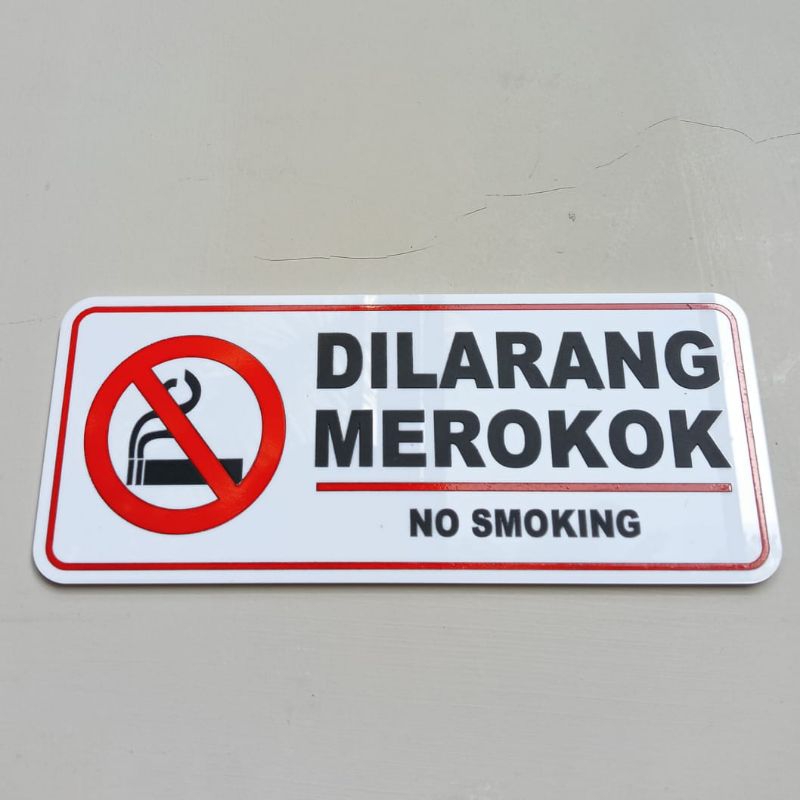 Jual SignBoard Tanda Peringatan Dilarang Merokok | No Smoking Area ...