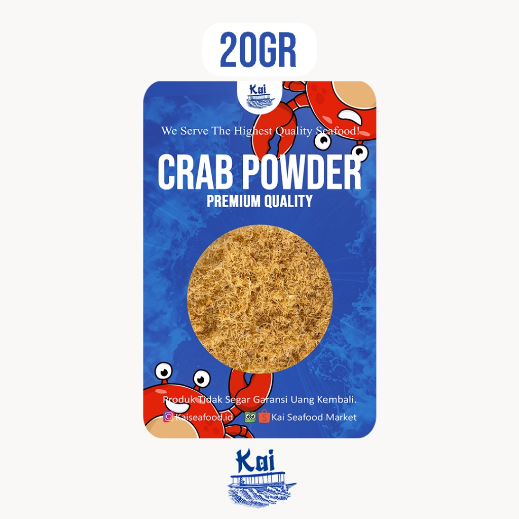 Jual Kai Seafood - Crab Powder/Bubuk Daging Kepiting Bakau Murni Netto ...