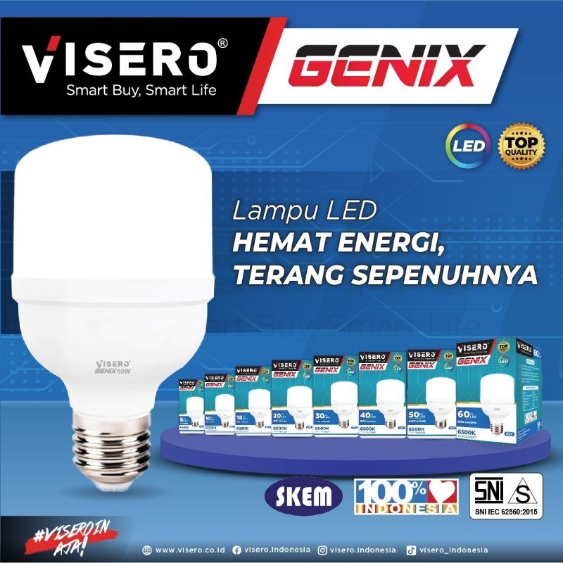 Jual Lampu Led Visero Genix 5 Watt 10 Watt 15 Watt 20 Watt 30 Watt 40 Watt 50 Watt 60 Watt ...