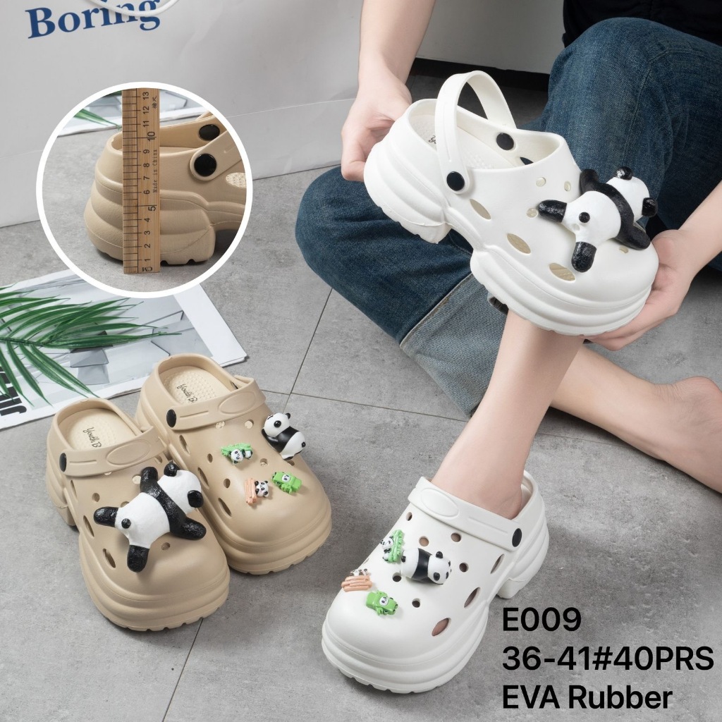 Jual Sandal Baim Jibbitz Boneka Panda / Sandal wanita classic Bae Clog ...