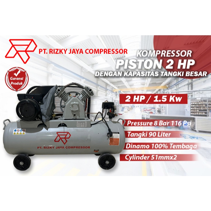 Jual Kompresor Angin 2 HP RJC Compressor udara 1.5 Kw kompresor Piston ...