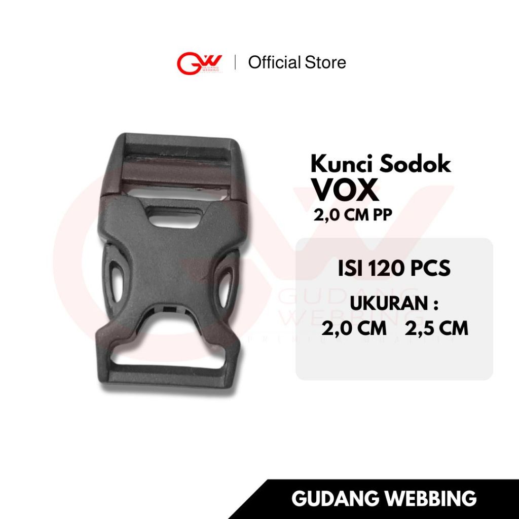 Jual SELOT / KUNCI SODOK 2,0 CM / VOX 2,0 CM PP HITAM | Shopee Indonesia