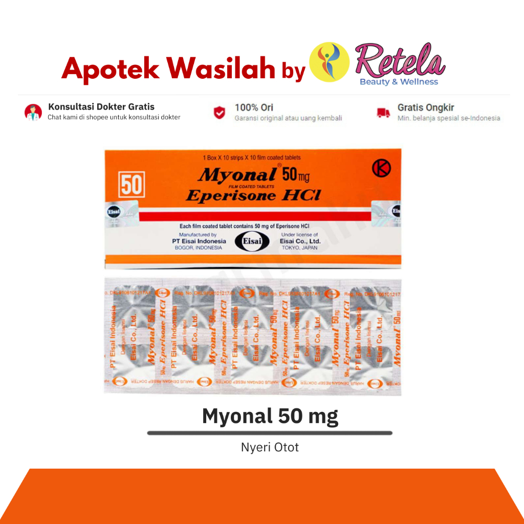 Jual MYONAL 50MG 1 STRIP 10 TABLET | Shopee Indonesia
