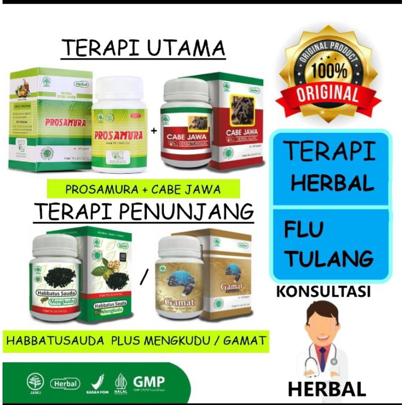 Jual FLU TULANG SENDI HERBAL INDO UTAMA HIU PROSAMURA CABE JAWA ...