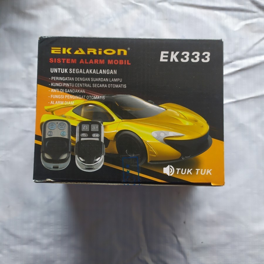 Jual alarm mobil ekarion ek333 ek 333 universal model kunci slide ...