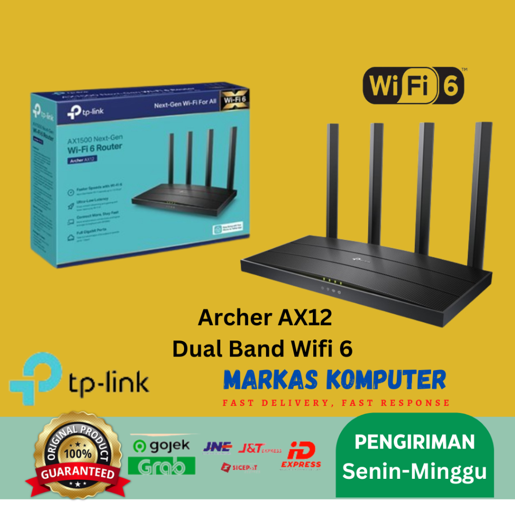 Jual TP-Link Archer AX12 AX1500 Wi-Fi 6 Wireless Dual-Band Gigabit ...