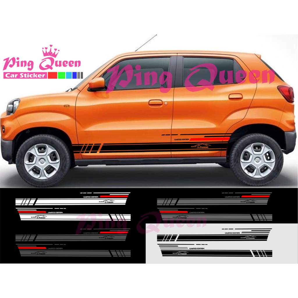 Jual STICKER SUZUKI S-PRESSO CUTTING STICKER BODY SAMPING MOBIL S ...