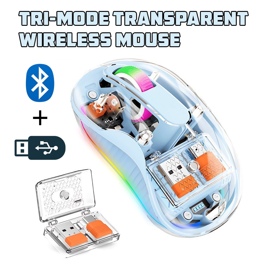 Jual Mouse Bluetooth Wireless Silent M333 Tri-Mode Type-C Rechargeable ...